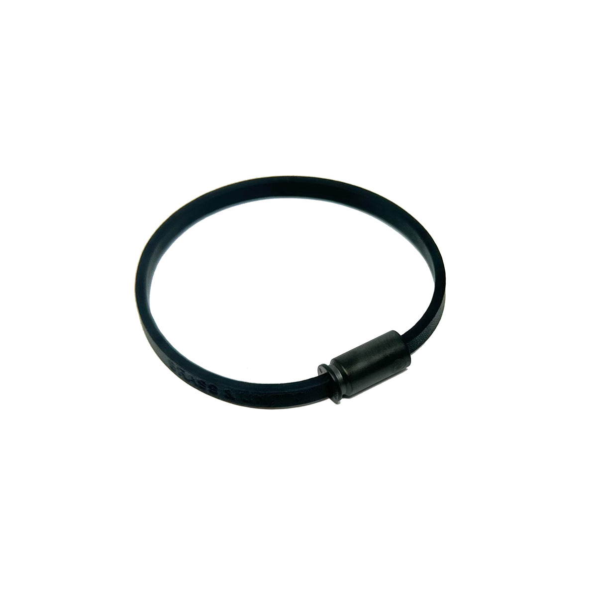 Matte Black Leather Bracelet With Laser Etched Casing - Brass & Unity